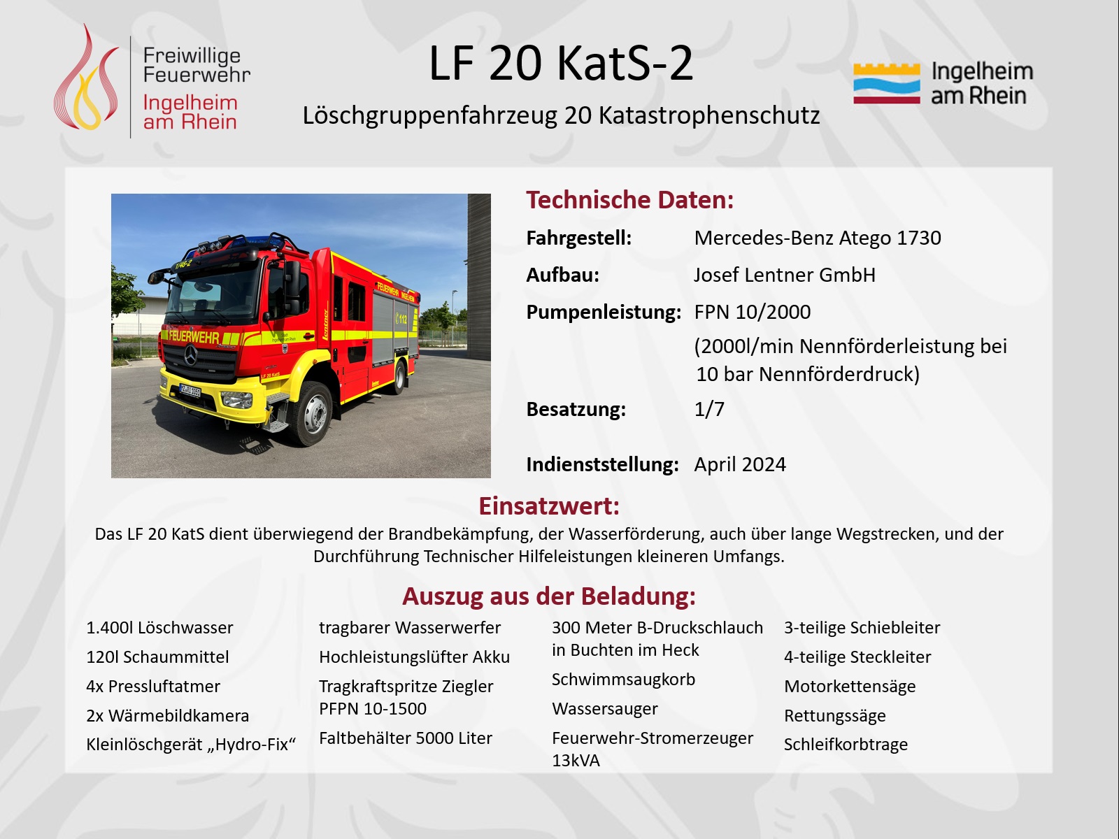 LF 20 KatS-2 (1/48-2) / Freiwillige Feuerwehr Ingelheim am Rhein